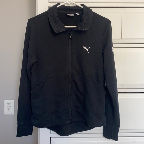 Puma | Tops | Puma Black Full Zip Up | Poshmark